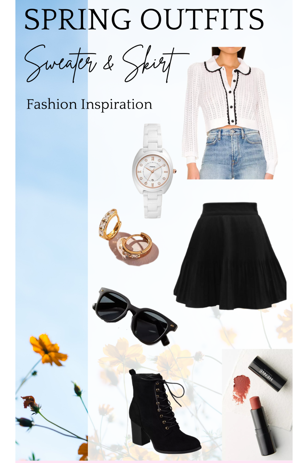 Spring Outfits: Sweater & Skirt Fashion Inspiration - The Catalog by Celine