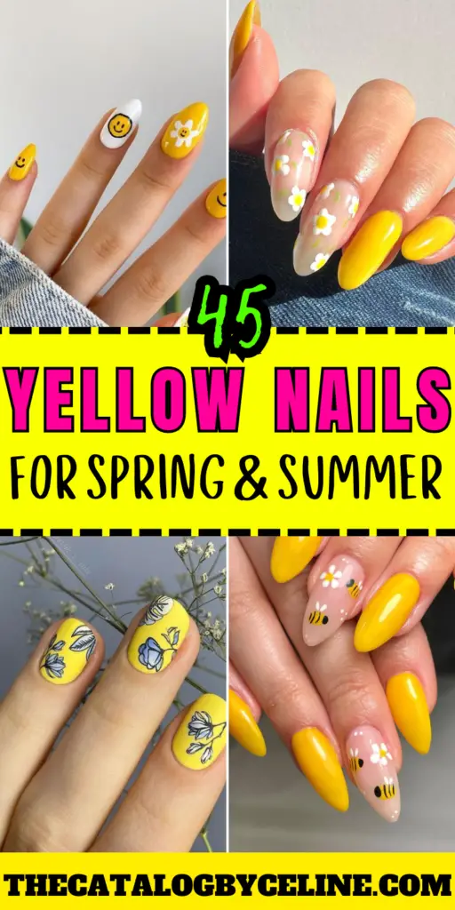 45 Pretty Yellow Nails for Spring & Summer To Swoon Over! - The Catalog ...