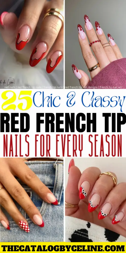 25 Chic & Classy Red French Tip Nails For Every Season! - The Catalog ...