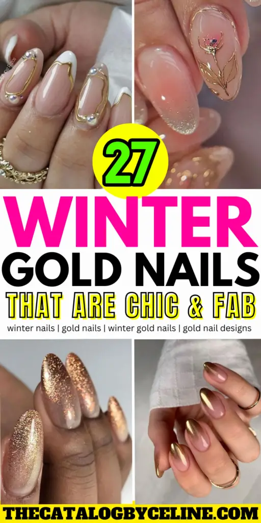 27 Winter Gold Nail Designs That Are Wonderfully Chic & Fab! - The ...