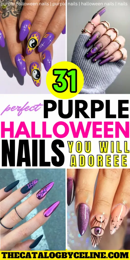 31 Purple Halloween Nails That Are Picture Perfect! - The Catalog by Celine