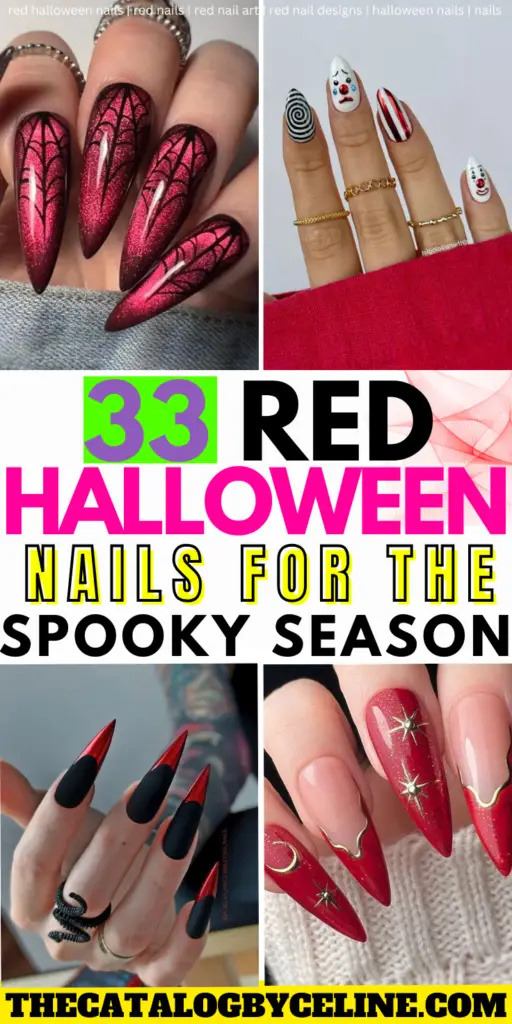 33 Red Halloween Nails To Rock This Spooky Season! - The Catalog by Celine