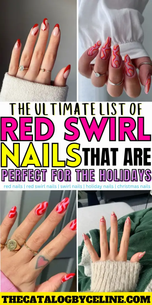 The Ultimate List of Red Swirl Nails That Are Perfect for The Holidays ...