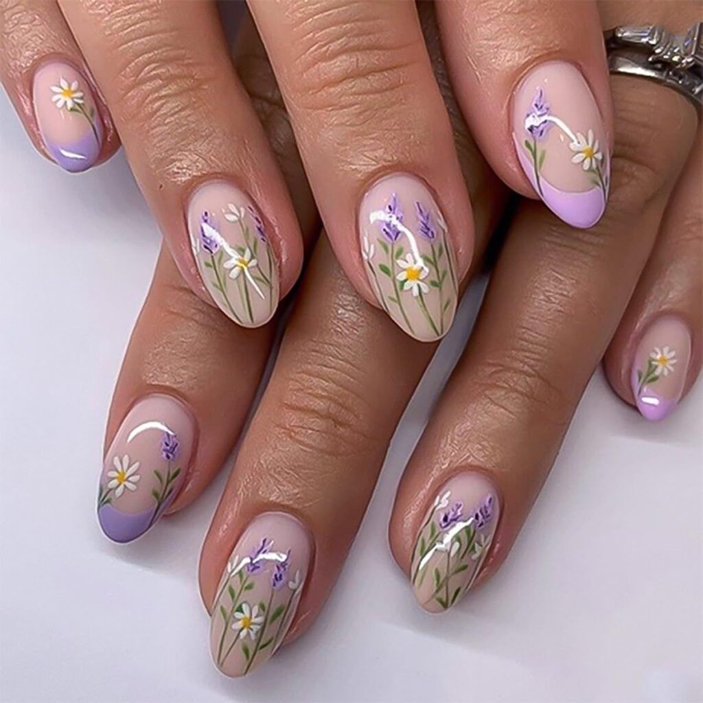 21 Wildflower Nail Designs That Are Insta-Worthy! - The Catalog by Celine